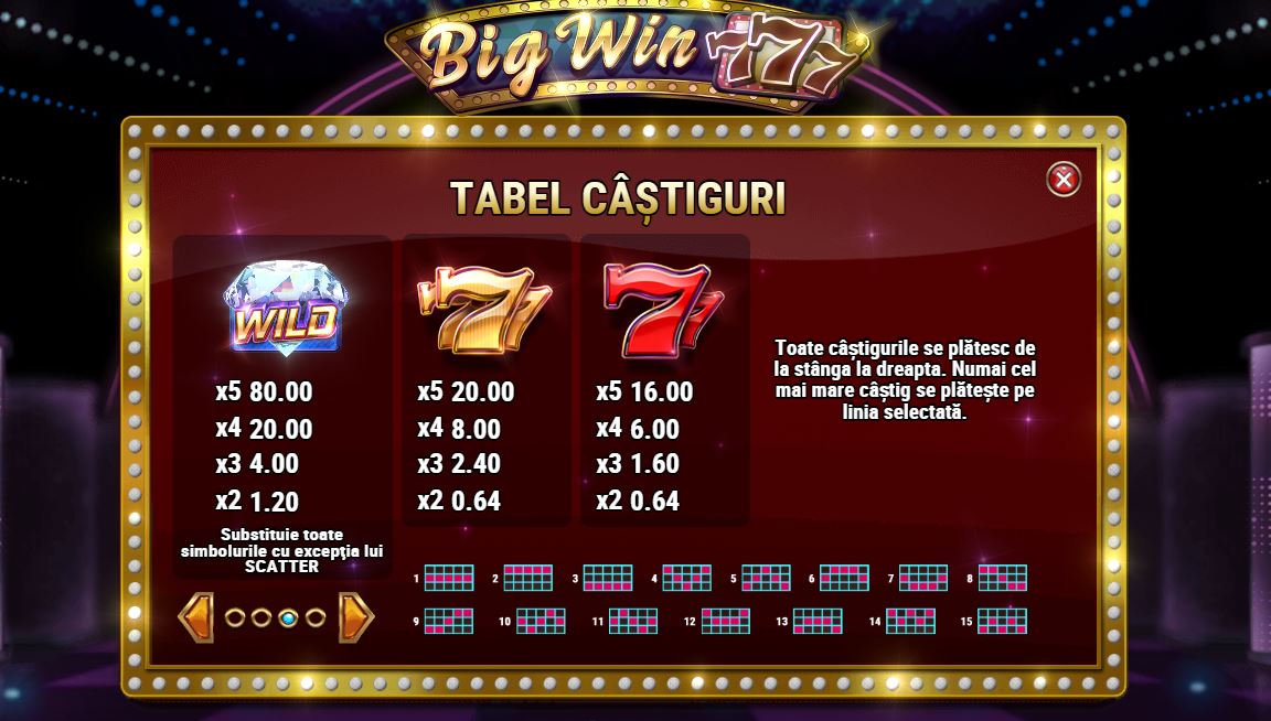Jocuri ca la aparate: Big Win 777