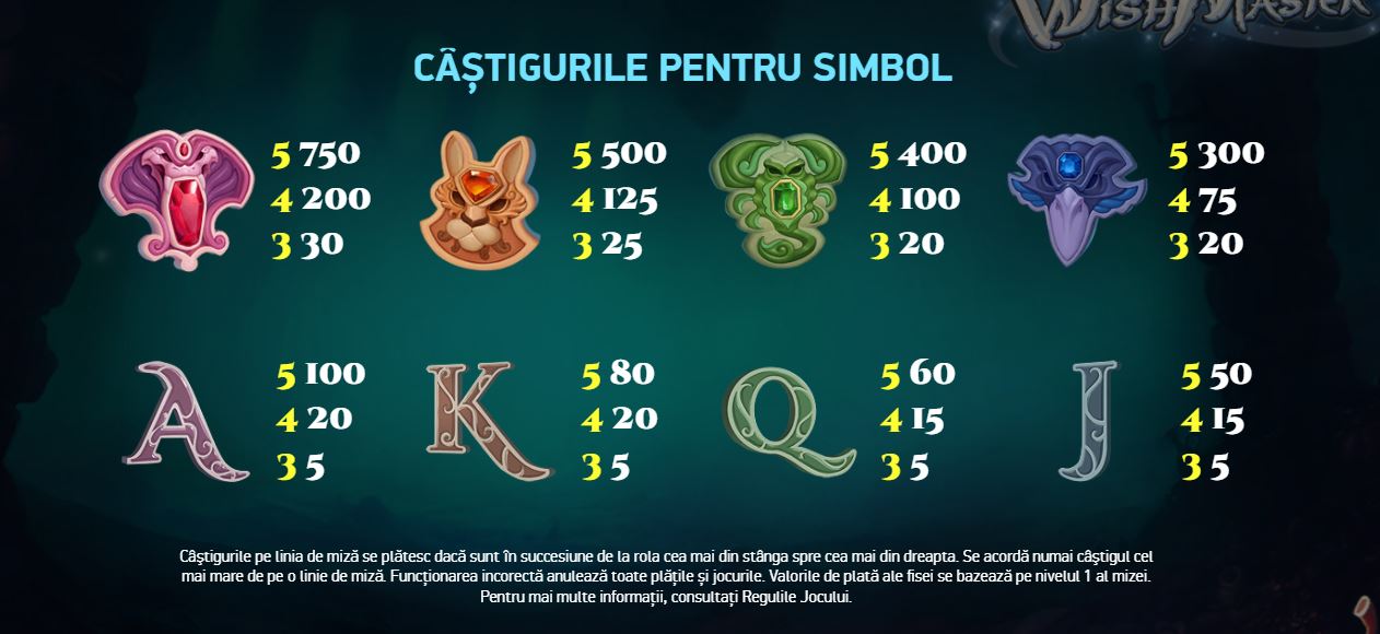 Jocuri ca la aparate: The Wish Master